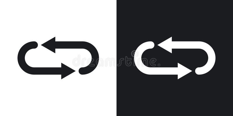 Arrows Repeat Icon Set. Repetition Vector Symbol. Exchange or Replace ...