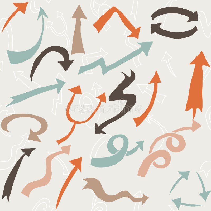 Hand Drawn Arrow Set stock vector. Illustration of arrows - 19206279