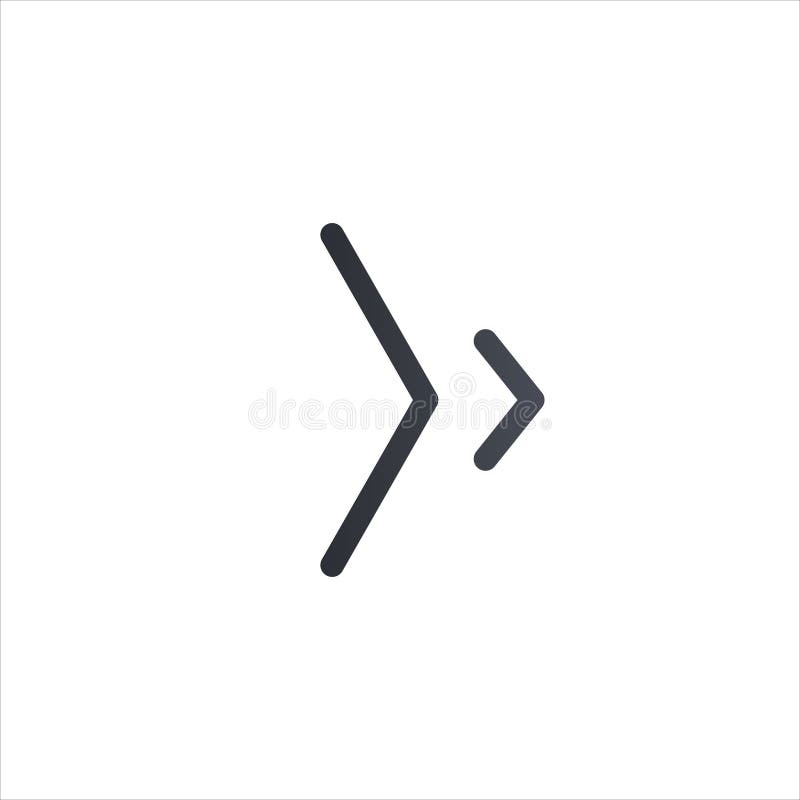 Arrows Right Direction Chevron Shape Icon. Stock Vector Illustration ...