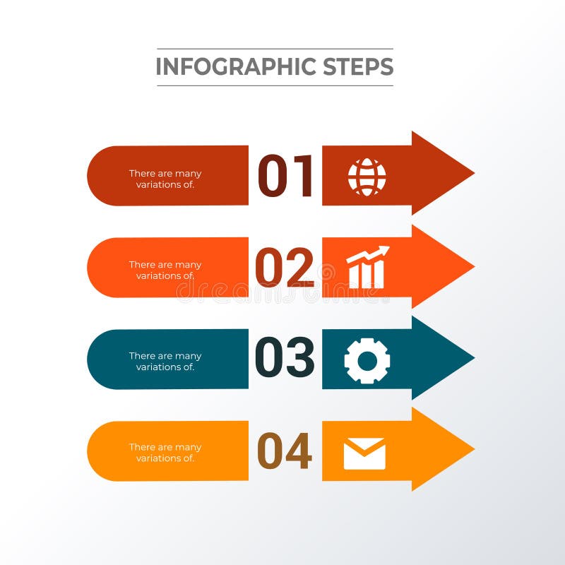 Process Arrows Infographic Template Design. Business Concept Infograph ...