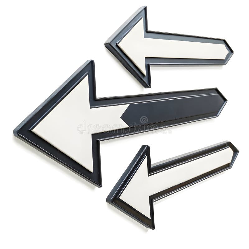 Arrows Right Pointer Isolated on White Background Stock Illustration ...