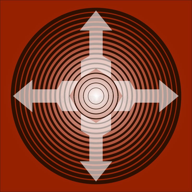 Arrows in ring stock vector. Illustration of banner, shape - 90114495