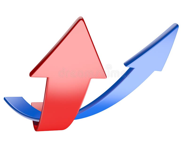 Arrows Rising UP. Competition Concept Stock Illustration - Illustration ...