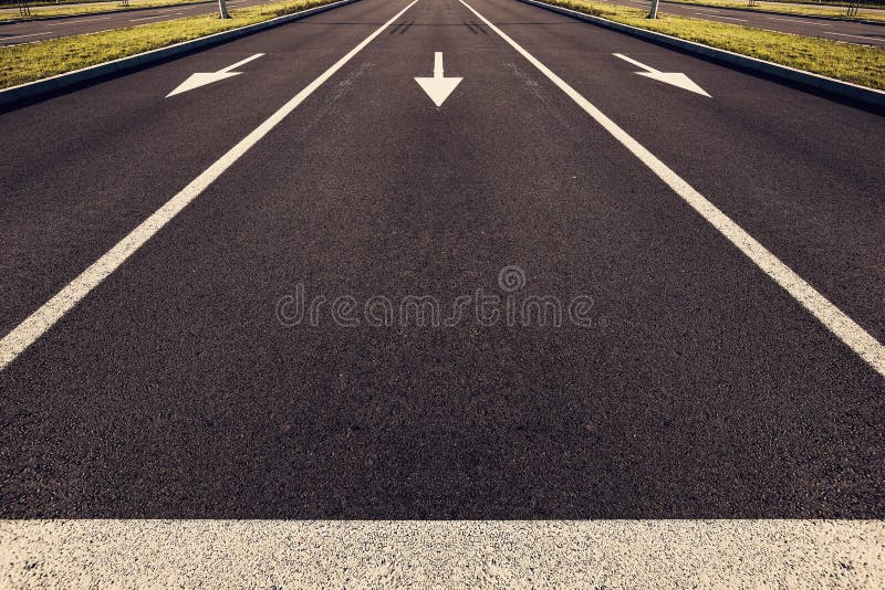 Arrows on the road stock image. Image of concept, road - 65983093