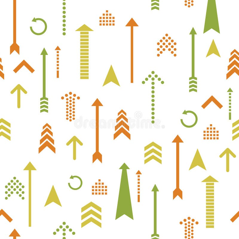 Arrows Seamless Pattern Retro Style Stock Vector - Illustration of ...