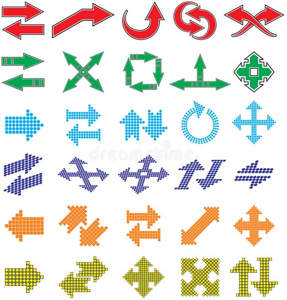 Arrows set stock vector. Illustration of cable, electricity - 12319471