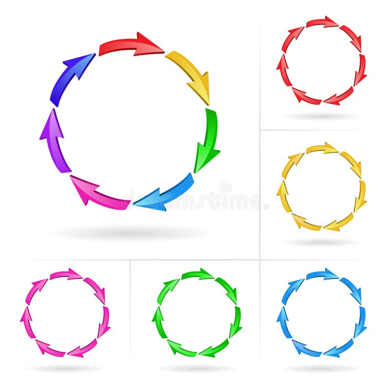 Infographic Examples of Circular Arrows Stock Vector - Illustration of ...