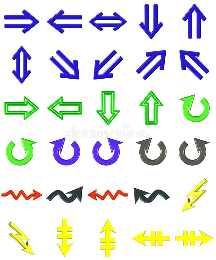 Arrows set stock illustration. Illustration of graphical - 6250875