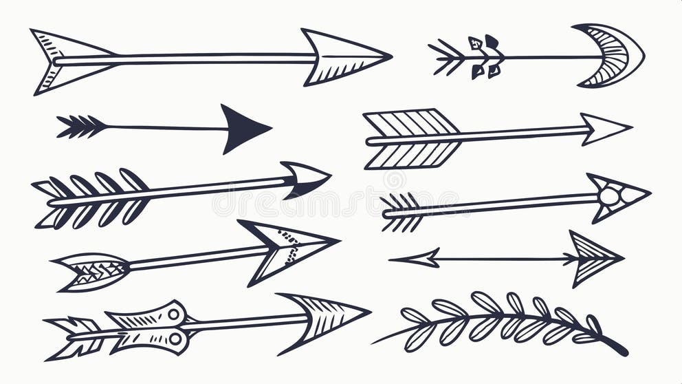 Arrows Set Direction Vector, Navigation Symbol Art, Pointer Element Design Vector Design ...