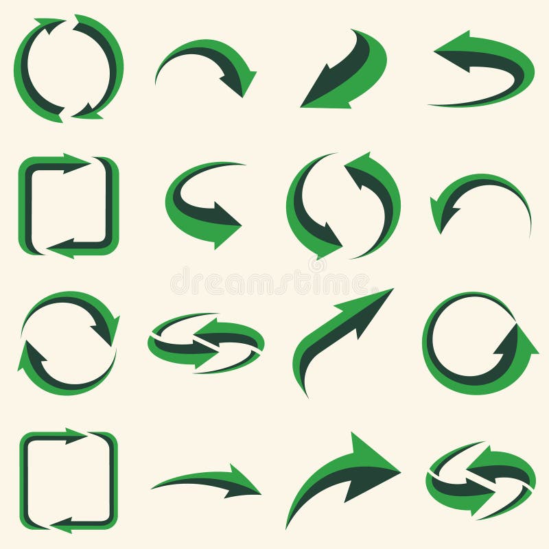 Arrows Set - Ecology Icons Collection Stock Vector - Illustration of ... Arrows Set - Ecology Icons Collection Stock Vector - Illustration of ...