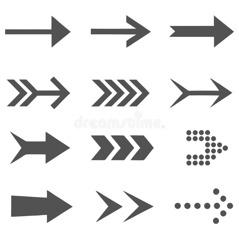 Arrows Set Icons Arrow Vector Collection Arrow Cursor Modern Simple ...