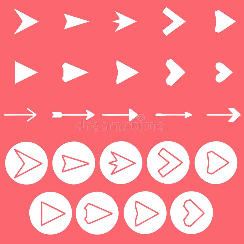 Arrows Set Icons Vector Illustration.buttons Illustration Stock Vector ...