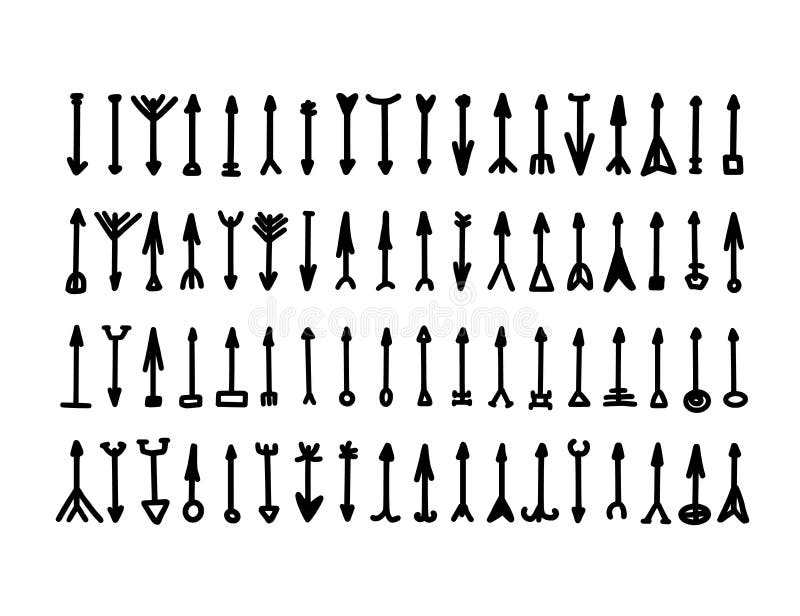 Arrows Set Isolated. Elements of Graphic Design Stock Vector ...