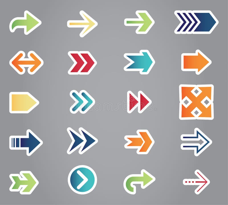 Arrows stock vector. Illustration of pointing, circular - 55605821