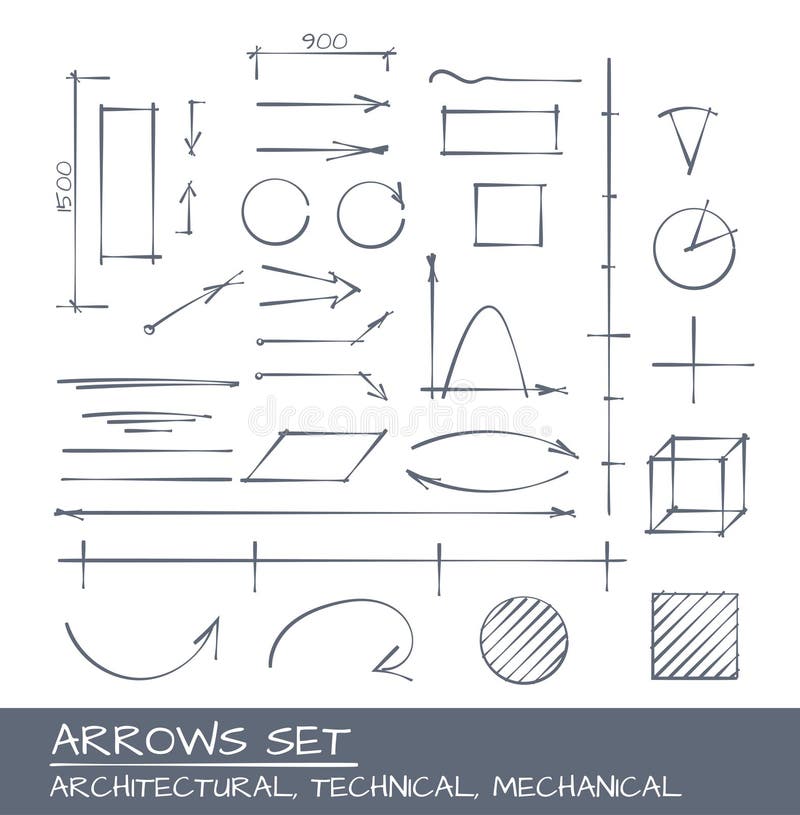 Arrows set, vector drawing stock vector. Illustration of icon - 68880271