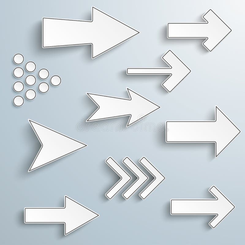 Arrows with Shadows Transparent Stock Vector - Illustration of ...