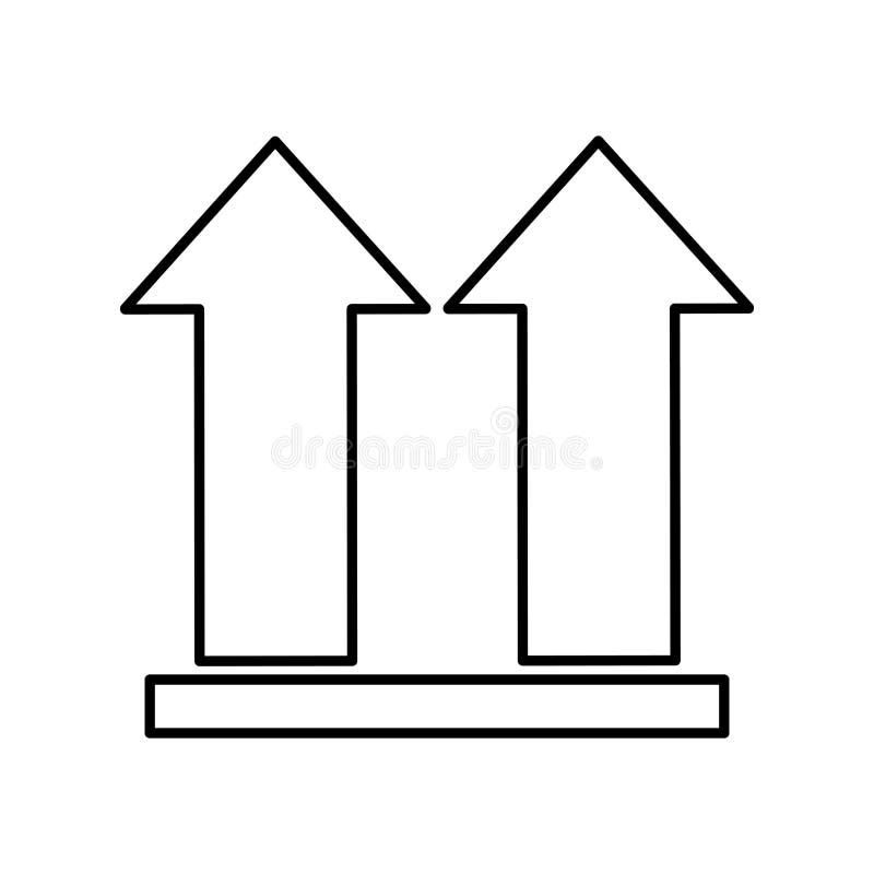 Arrows side up symbol stock illustration. Illustration of pack - 79346131