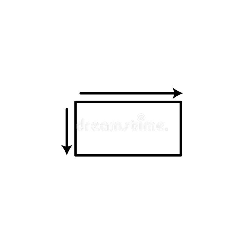 Arrows on the Sides of the Rectangle Icon. Element of Geometric Figure ...