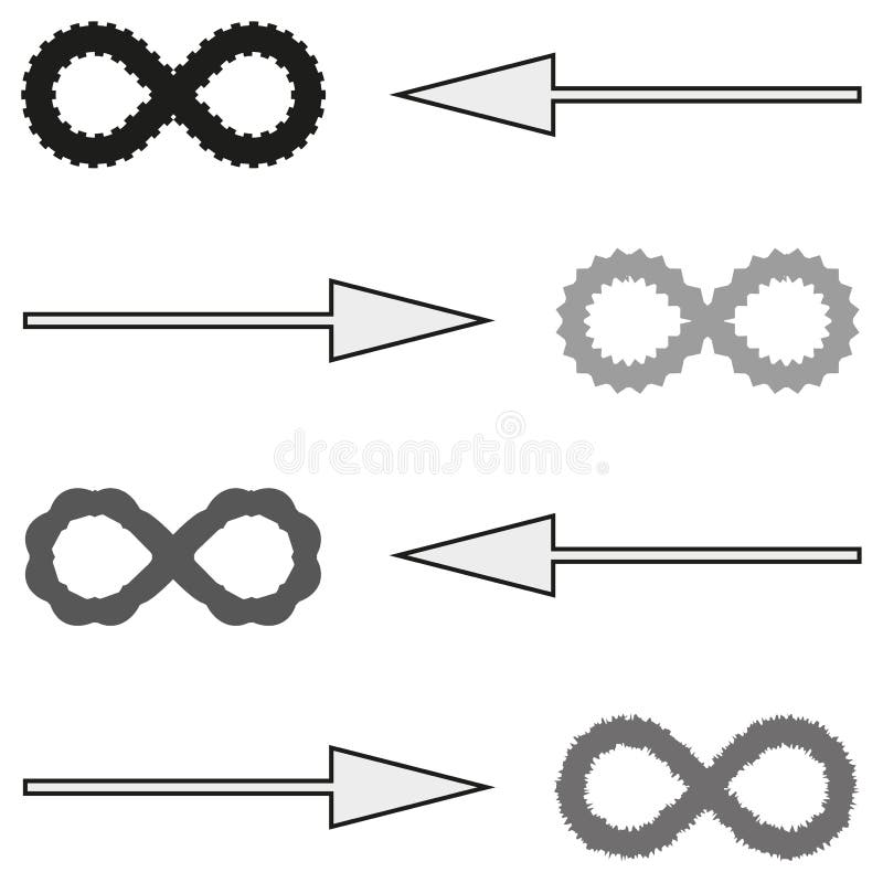 Arrows and Sign Infinity. Design Element. Circle Geometric Shape ...