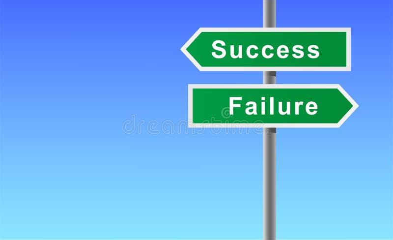 Success and Failure in Business Stock Illustration - Illustration of ...