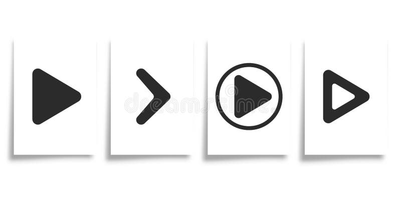 Arrows sign template set stock vector. Illustration of media - 116019402