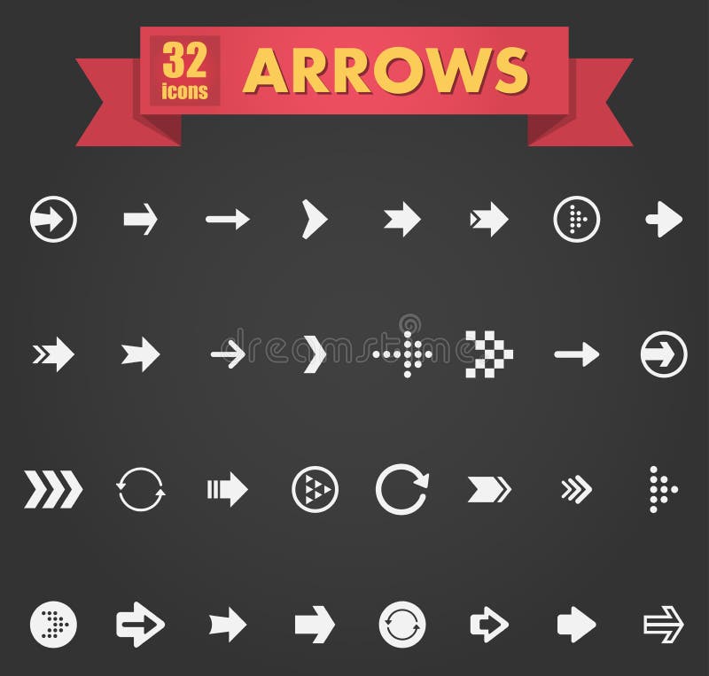 Arrows simple vector icons stock vector. Illustration of arrows - 215821633