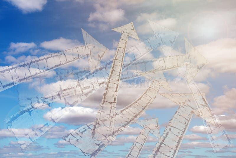 Arrows in sky stock image. Image of point, concept, growth - 176710955