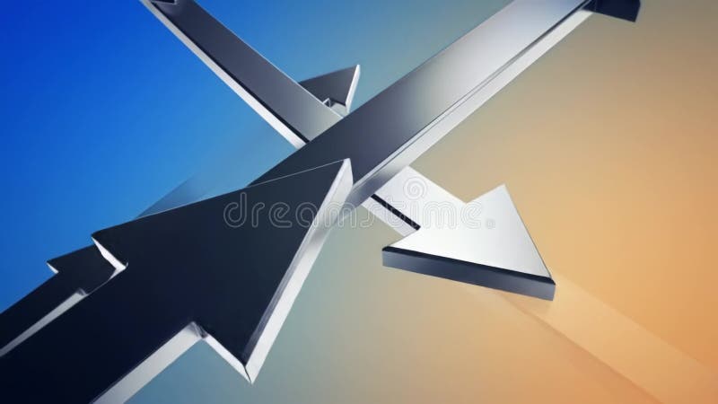 Arrows Pointing Upwards and Downwards Against a Gradient Background ...