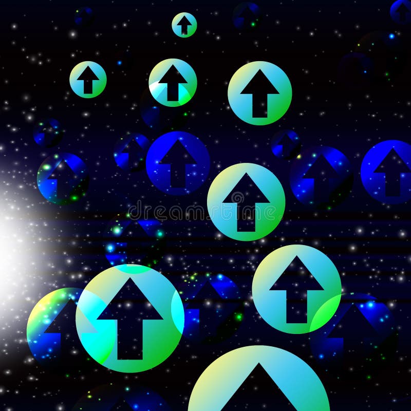Arrows Space Background Shows Direction and Forces Stock Illustration ... Arrows Space Background Shows Direction and Forces Stock Illustration ...