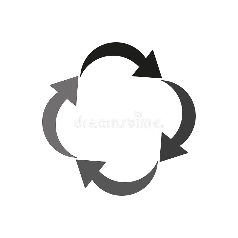 Arrows Square. Reload Symbol. Vector Illustration Stock Vector ...