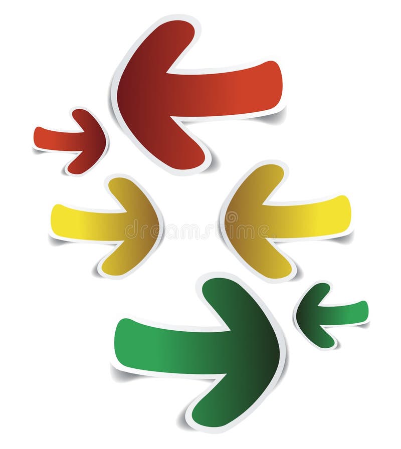Arrows sticker paper stock vector. Illustration of computer - 65733689