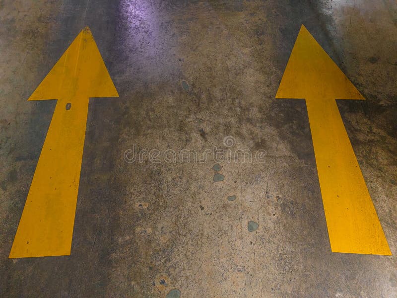 Arrows for Straight Yellow Directions for the Left and Right Sides ...