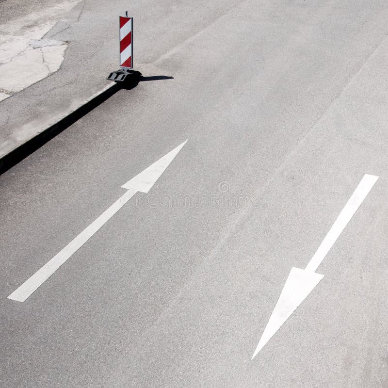 Arrows on a street stock image. Image of lane, traffic - 22441043