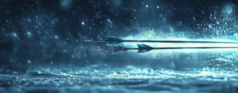 Arrows Striking a Colorful Target at Sunset in a Tranquil Forest ...