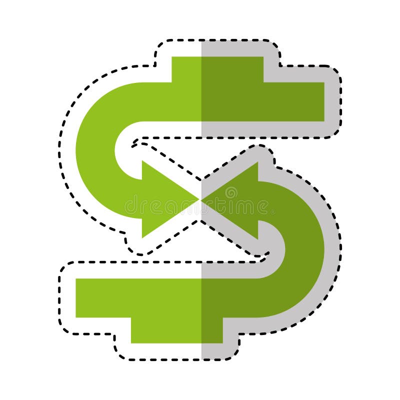 Arrows symbol money icon stock vector. Illustration of cash - 86704214