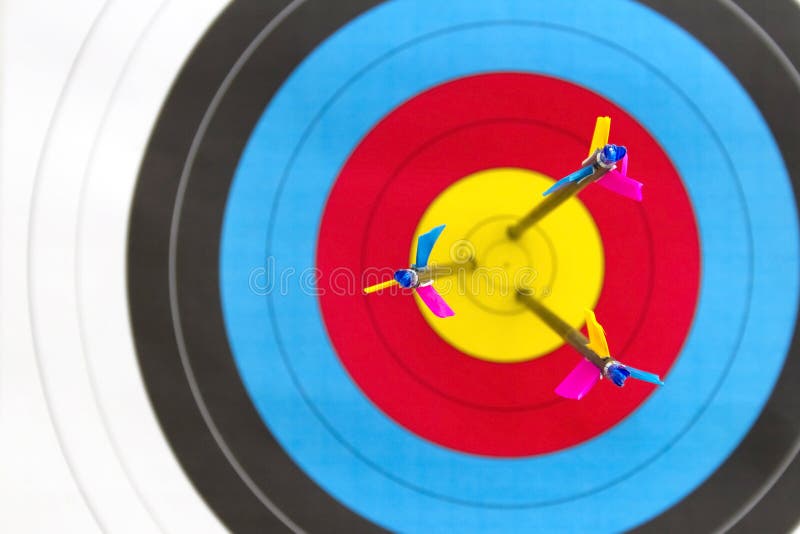 Arrows in target stock image. Image of determination - 19081789