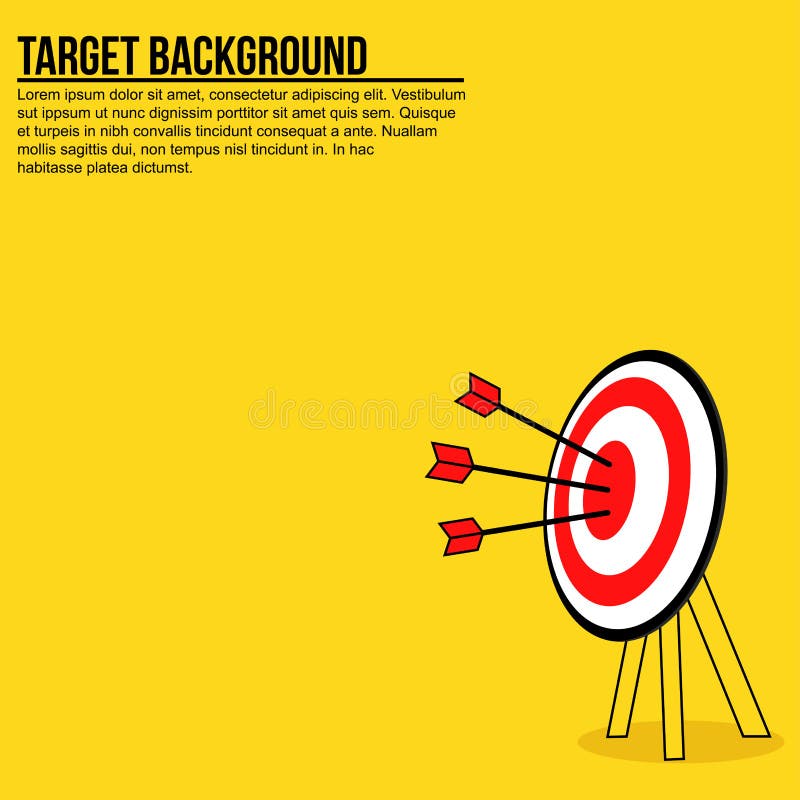 Arrows on a Target Board in Minimalist Style Stock Vector ...