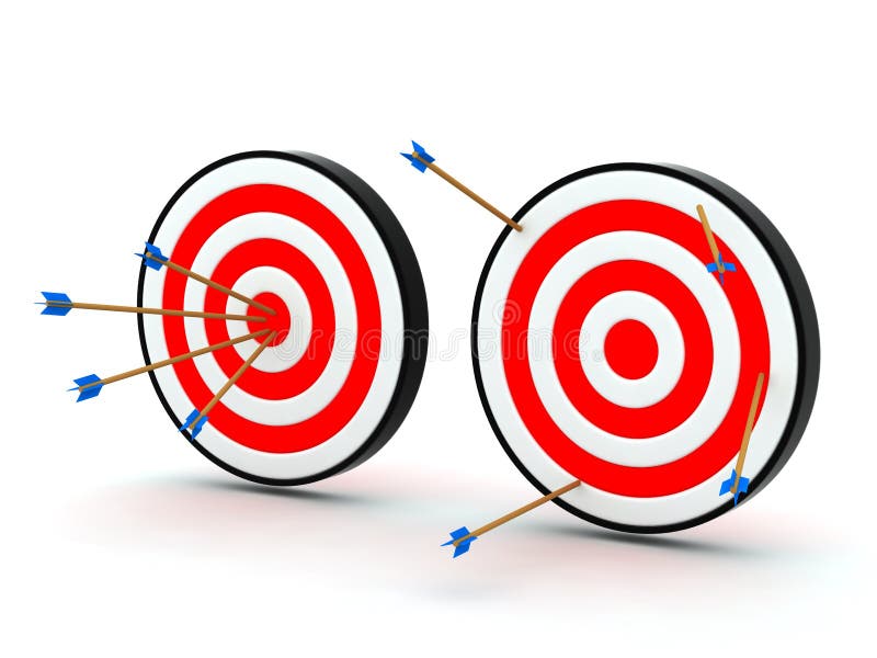 Target Arrow Off Center Stock Illustrations – 106 Target Arrow Off ...