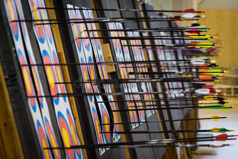 Arrows in Targets stock image. Image of target, arrow - 52089451