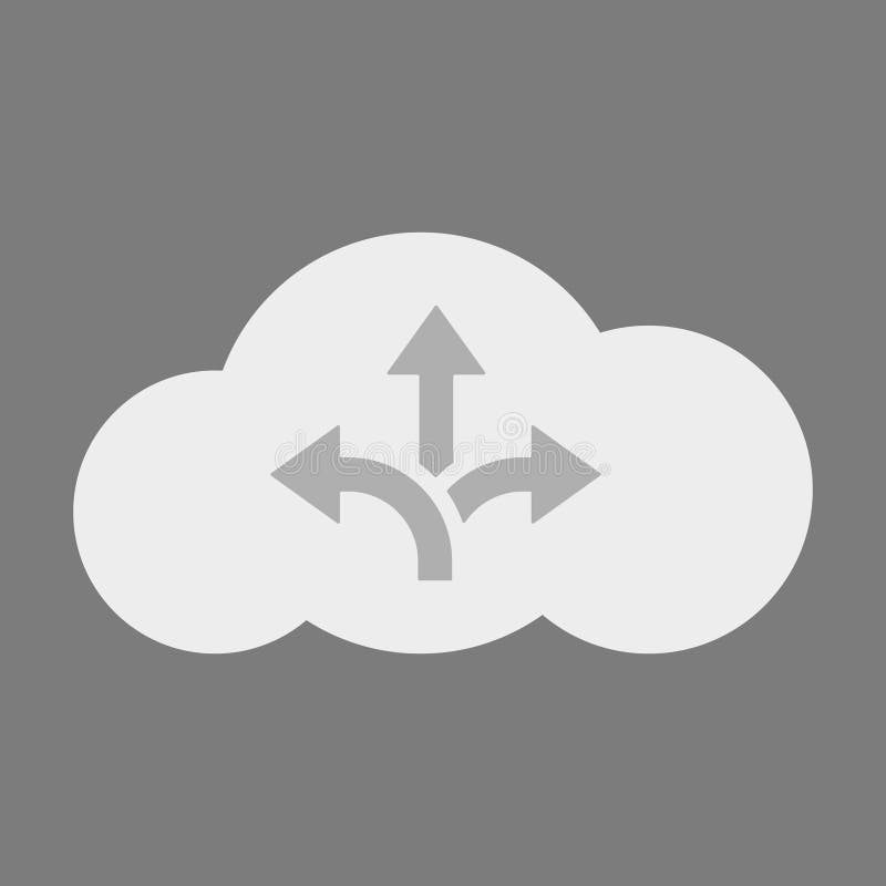 Arrows in Three Directions in the Cloud Vector. Three Arrows Cloud ...