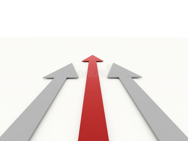 Three arrows from one line stock vector. Illustration of arrow - 29002060