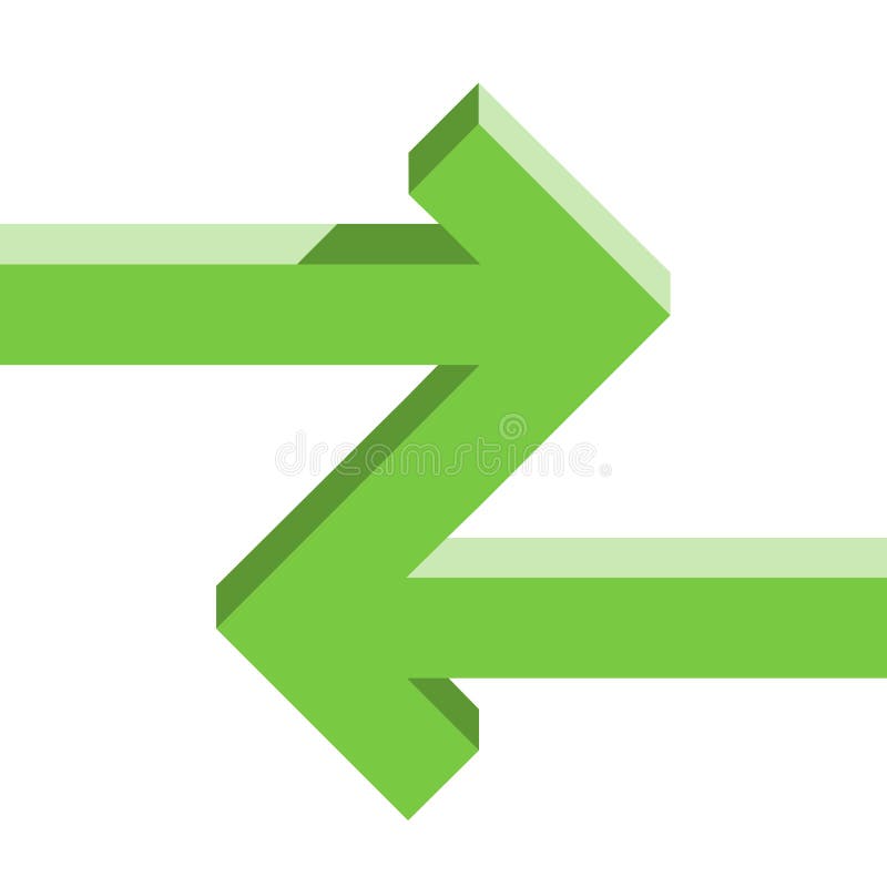 Two arrows together 3d stock illustration. Illustration of corporation ...