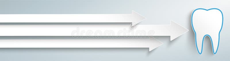 3 Arrows Tooth Header stock vector. Illustration of label - 95861382