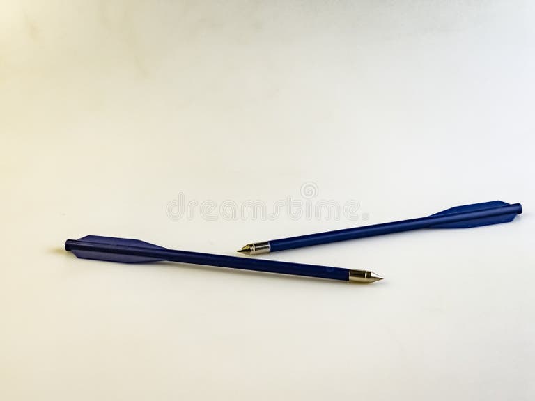 Arrows for a Training Crossbow on a White Background. Two Pieces Stock ...
