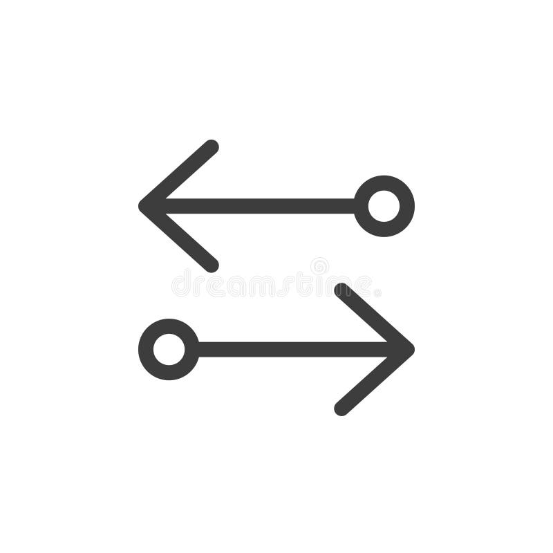 Arrows transfer icon stock vector. Illustration of isolated - 125571250