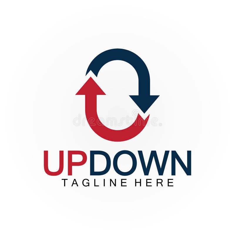 Arrows Up Down Logo Icon Design Template Stock Vector - Illustration of ...