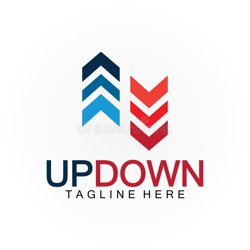 Arrows Up Down Logo Icon Design Template Stock Vector - Illustration of ...