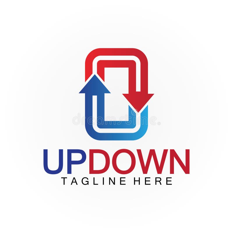 Arrows Up Down Logo Icon Design Template Stock Vector - Illustration of ...