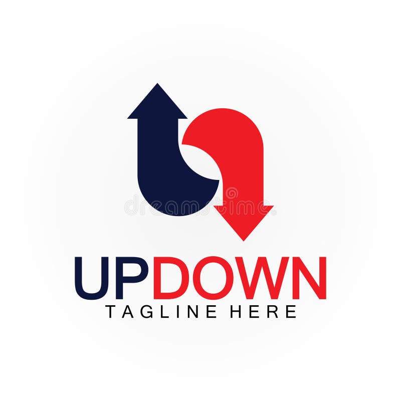 Arrows Up Down Logo Icon Design Template Stock Vector - Illustration of ...