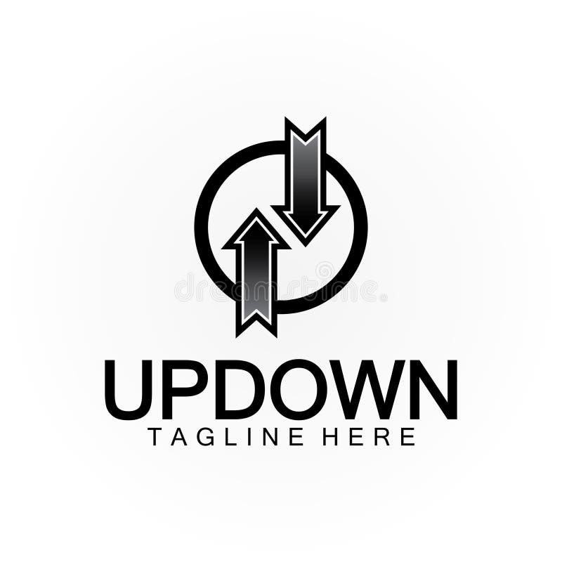 Arrows Up Down Logo Icon Design Template Stock Vector - Illustration of ...